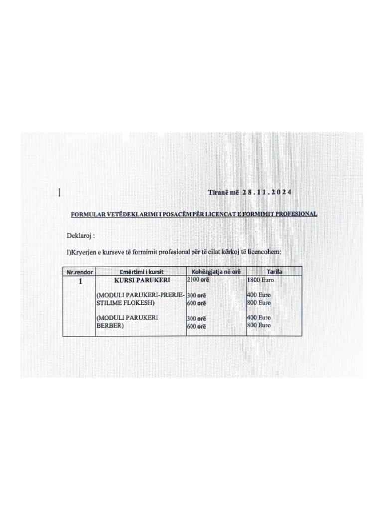 Lista e Kurseve | PDF