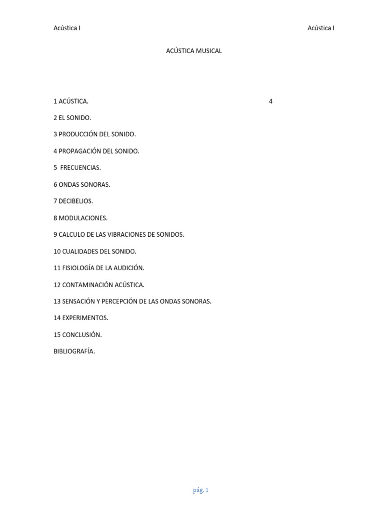 Fundamentos de Acústica Musical | PDF | Sonido | Escuchando