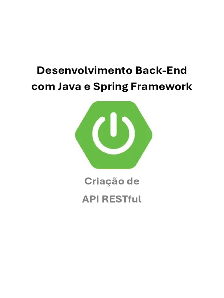 Apostila Desenvolvimento Back End Java Spring Boot | PDF | Json | Internet