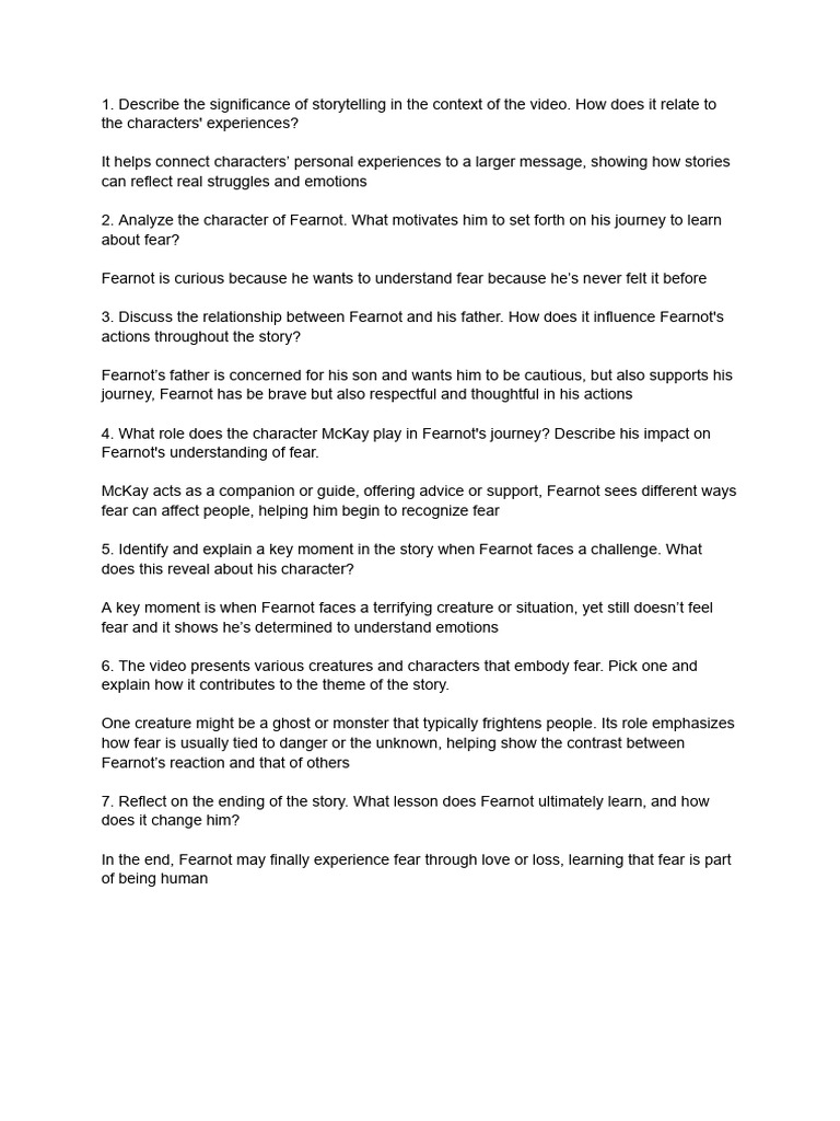 Storyteller Fearnot | PDF