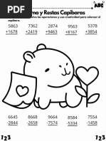 Actividades Matemáticas con Capibaras | PDF