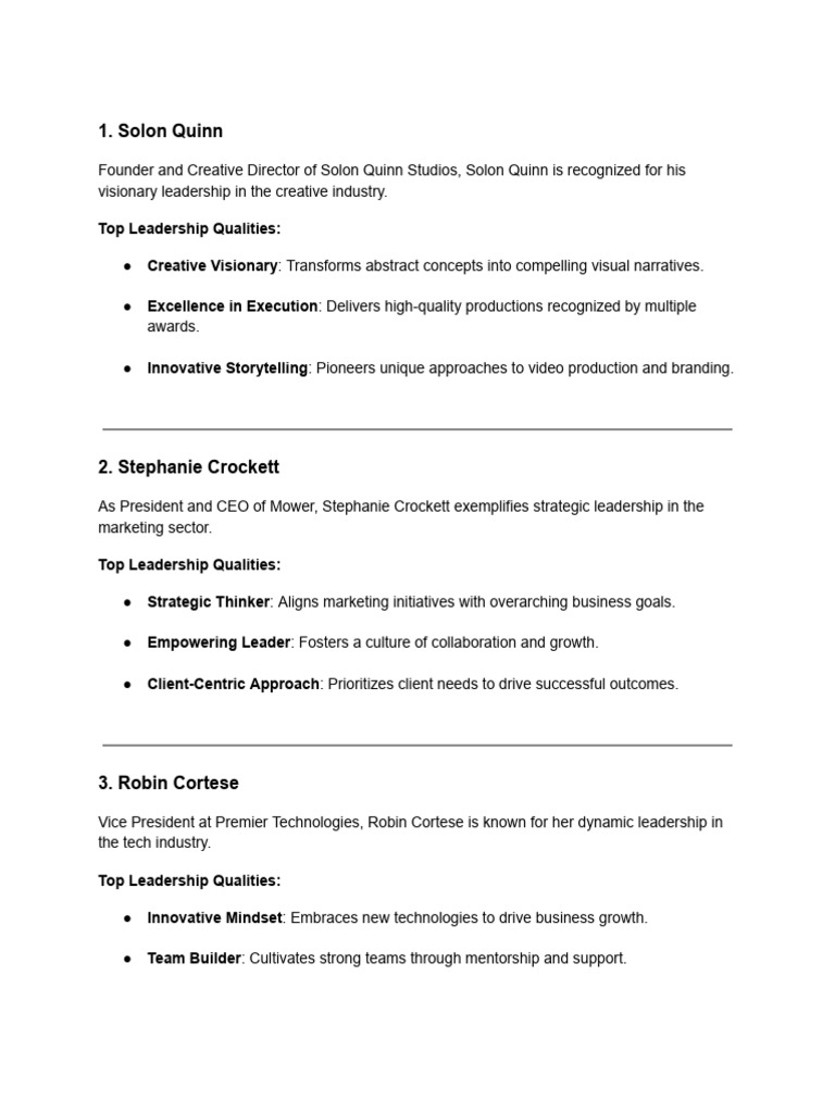 Top 5 People | PDF