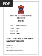 Electromagnetic Waves Project Class 12 | PDF | Electromagnetic ...
