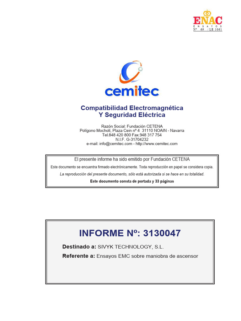 Certificado (Ce) Europea. | PDF