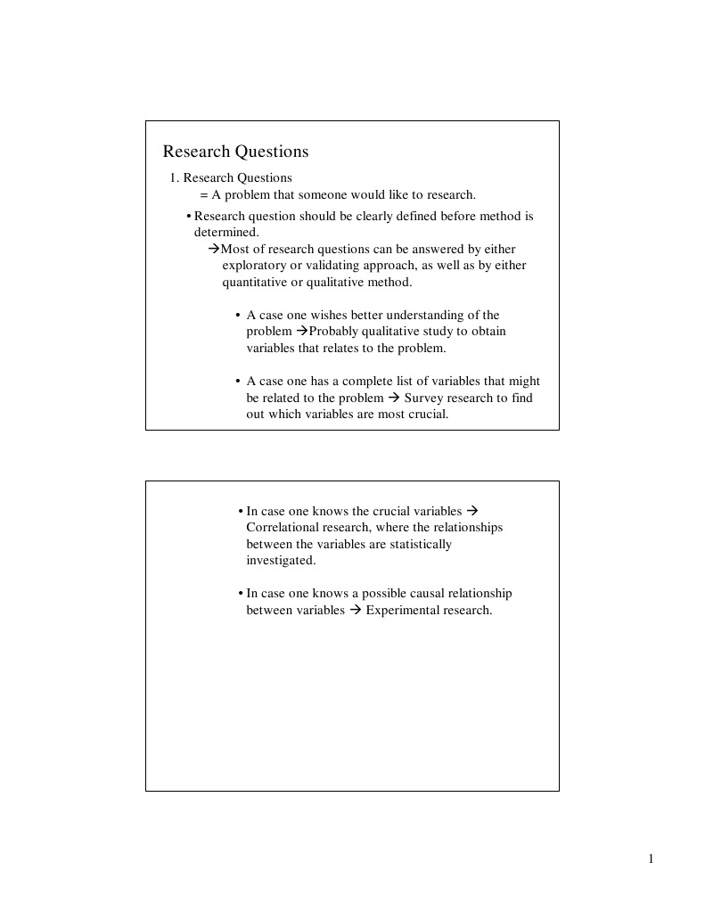Guidelines for Developing Clear and Significant Research Questions ...