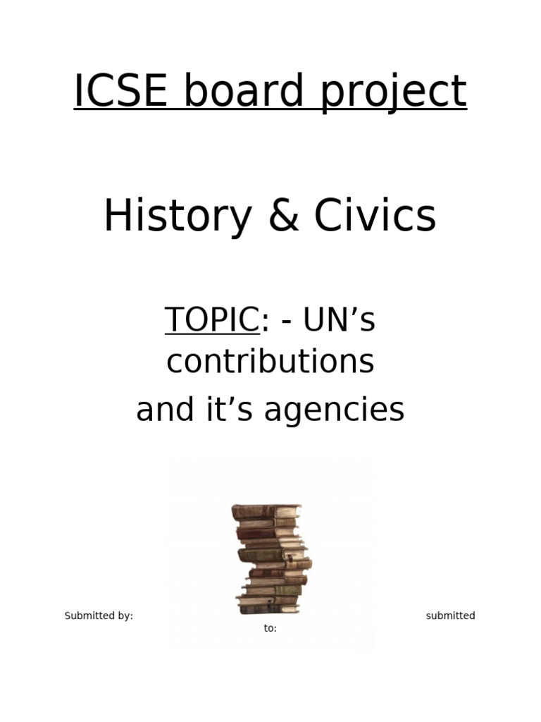 UN Contributions and Agencies Overview | PDF