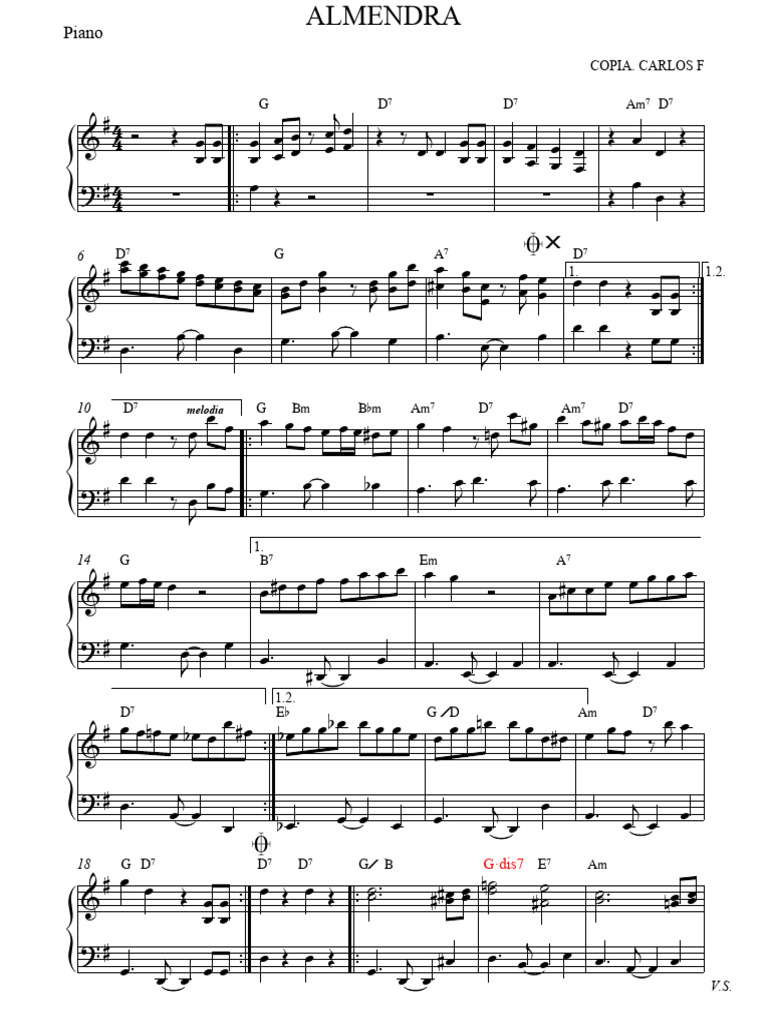 Almendra Piano | PDF