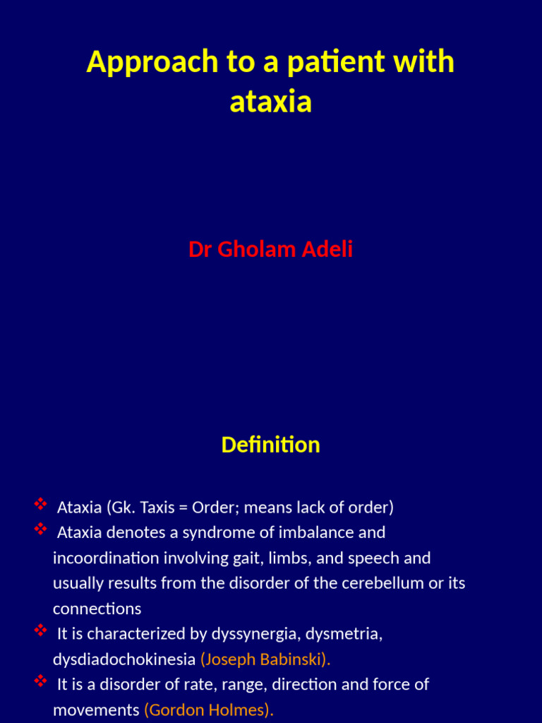 Approach - To - Ampatientnwith Ataxia | PDF | Cerebellum | Genetic Disorder