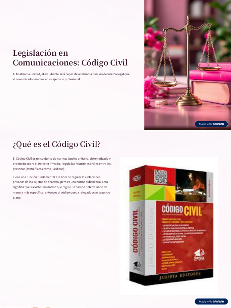 Legislacion en Comunicaciones Codigo Civil | PDF | Derechos | Libertad