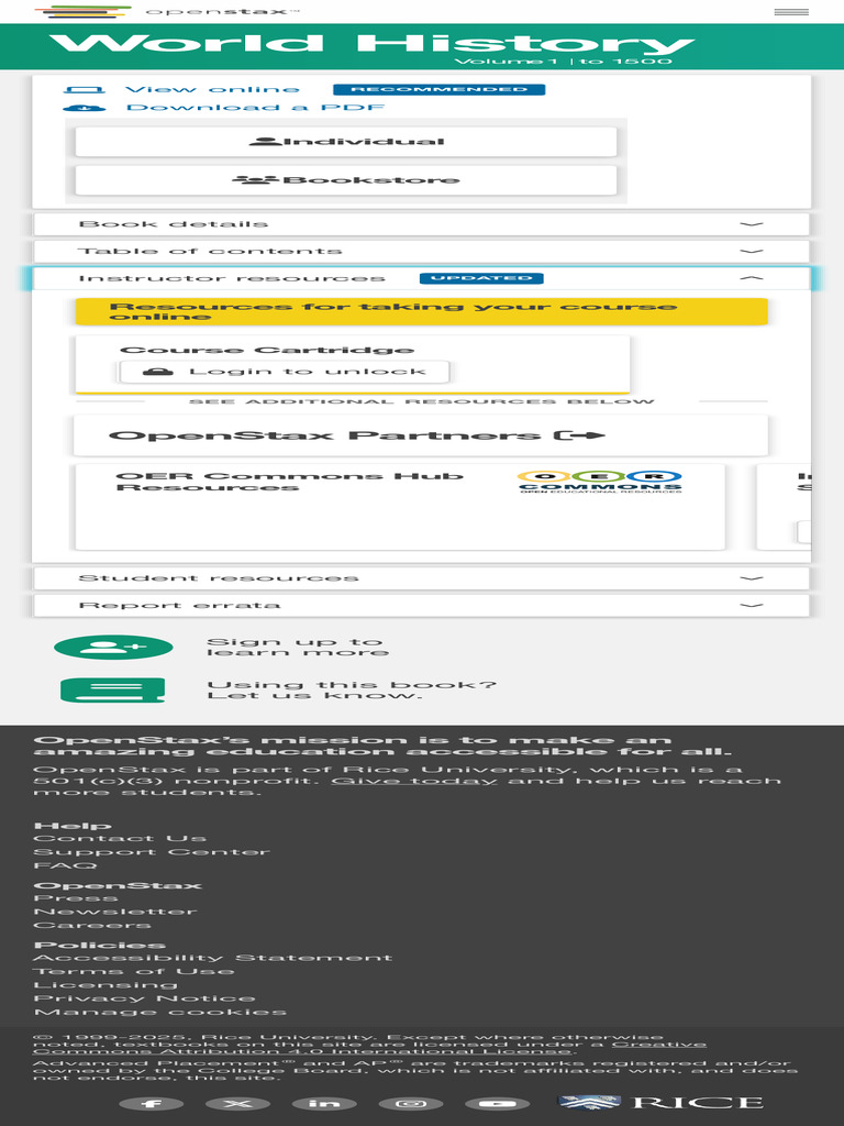 World History, Volume 1 to 1500 - OpenStax | PDF