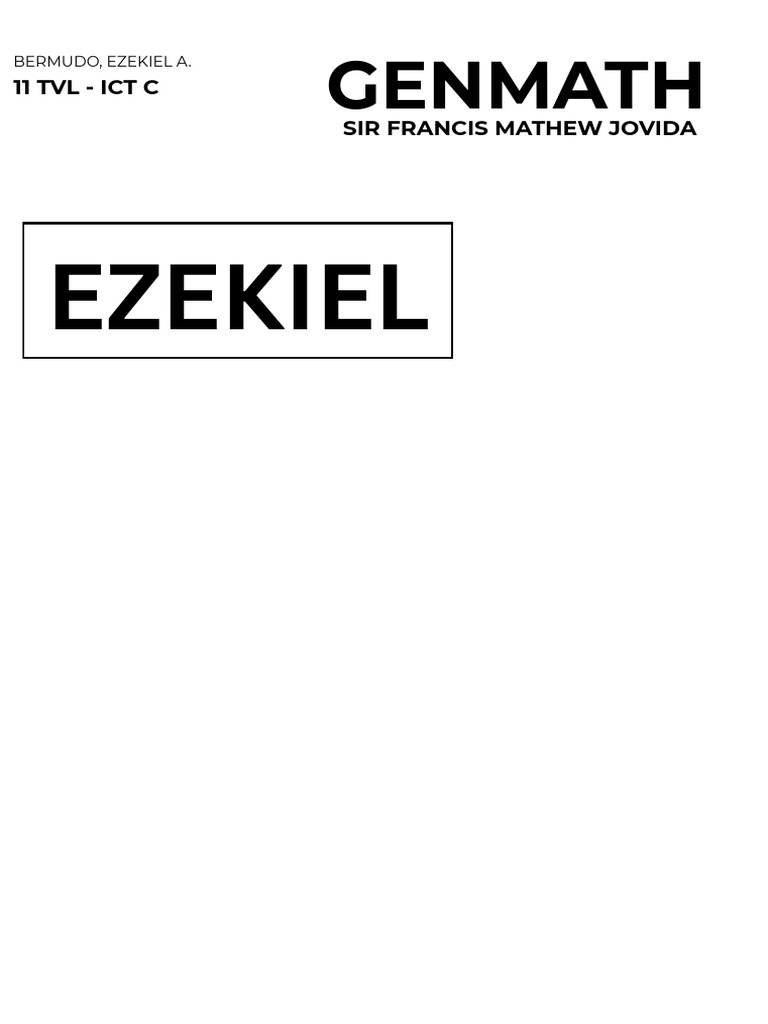EZEKIEL | PDF