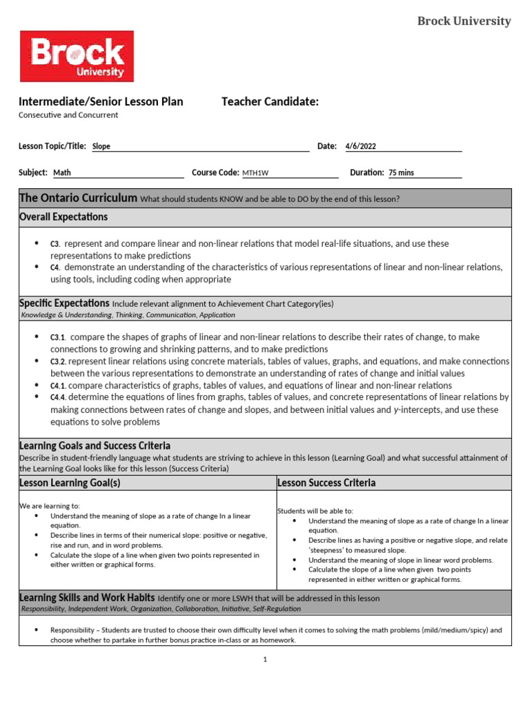 MTH1W Lesson Resource Podcast Critique | PDF | Learning ...