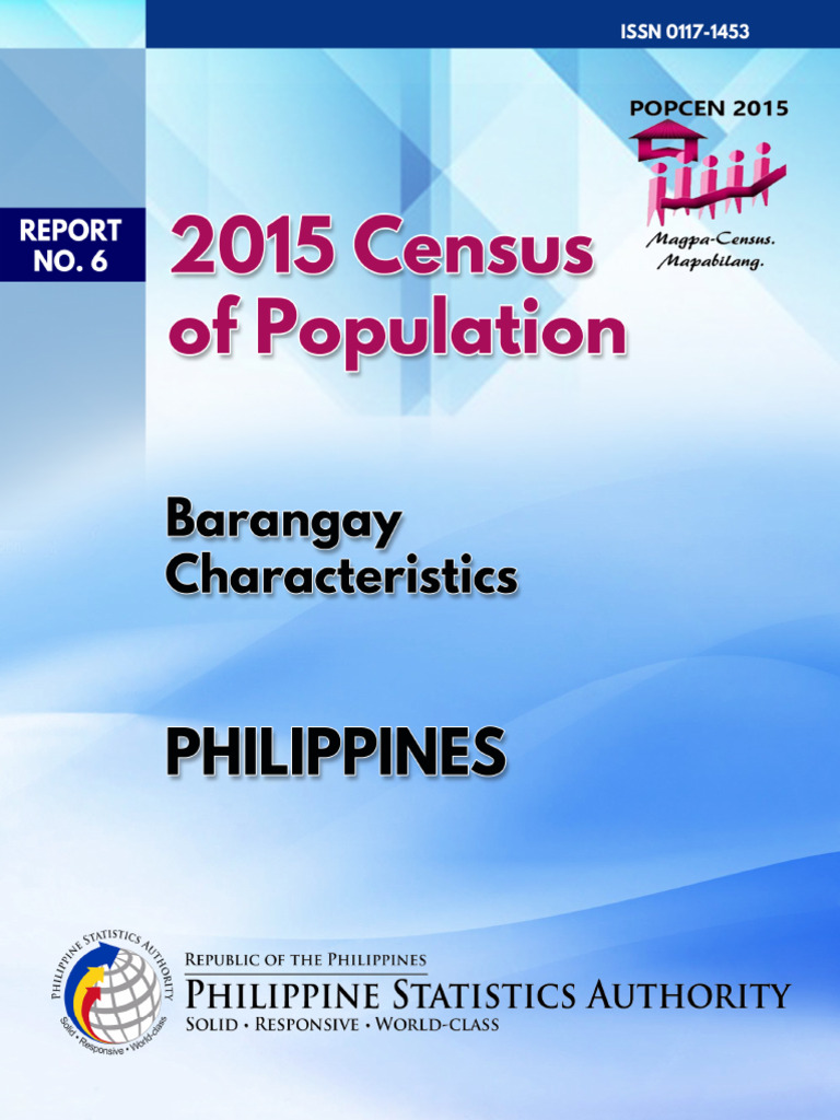 2015 Report No. 6 - Barangay Characteristics | PDF
