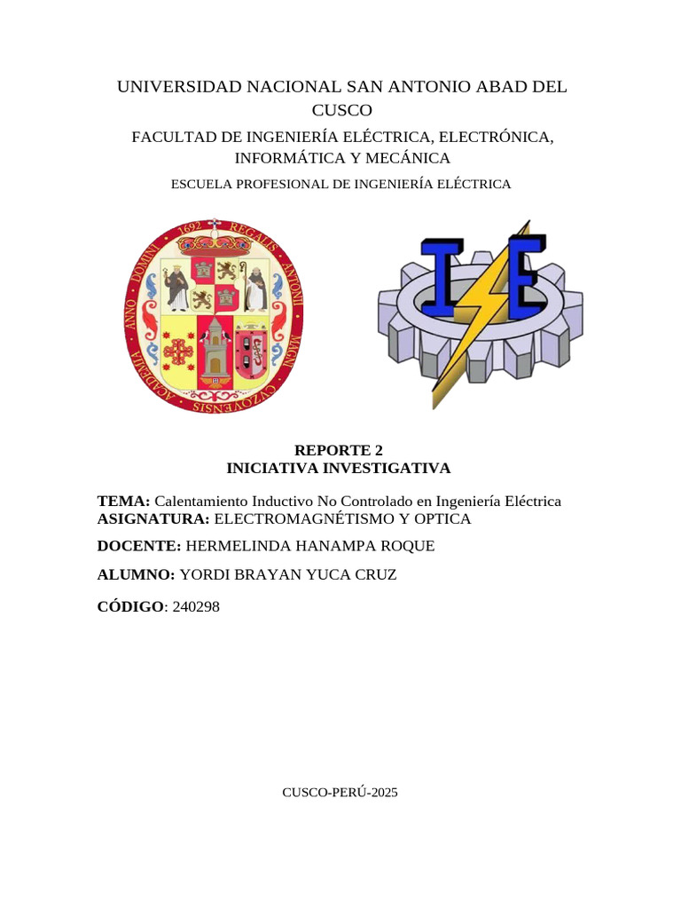 Calentamiento Inductivo No Controlado en Ingenieria Electrica | PDF | Ingenieria Eléctrica ...
