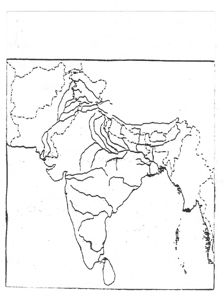 India Physical Map PDF - Black | PDF