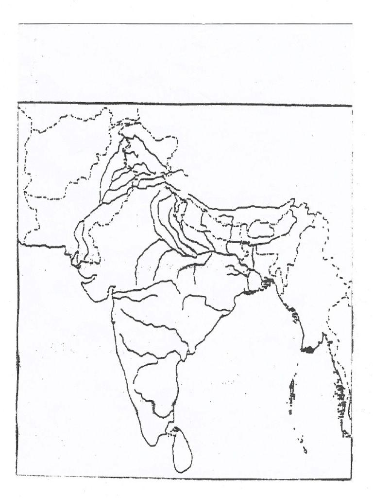 India Physical Map PDF - Coloured | PDF