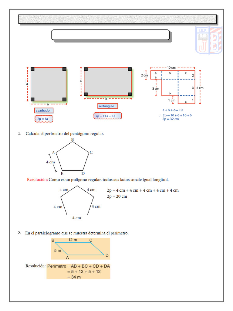 Perímetro de Figuras Planas | PDF