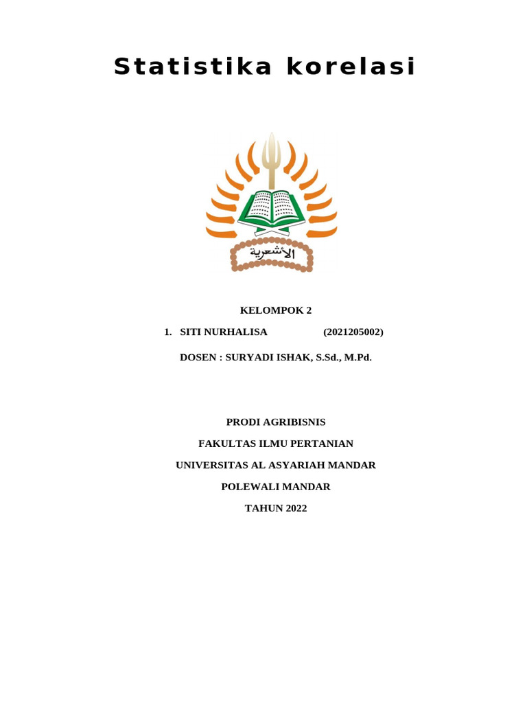 Statistika Korelasi | PDF