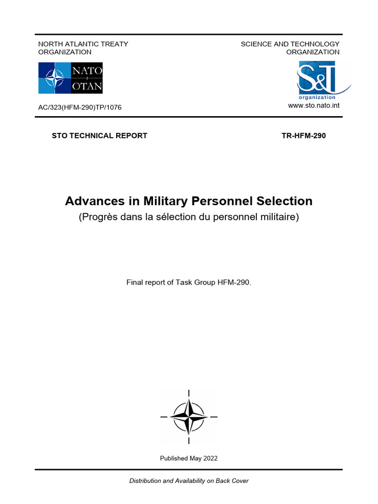 Advances in Military Personnel Selection | PDF