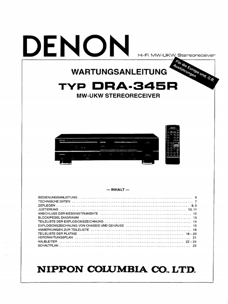 Denon Dra 335r | PDF