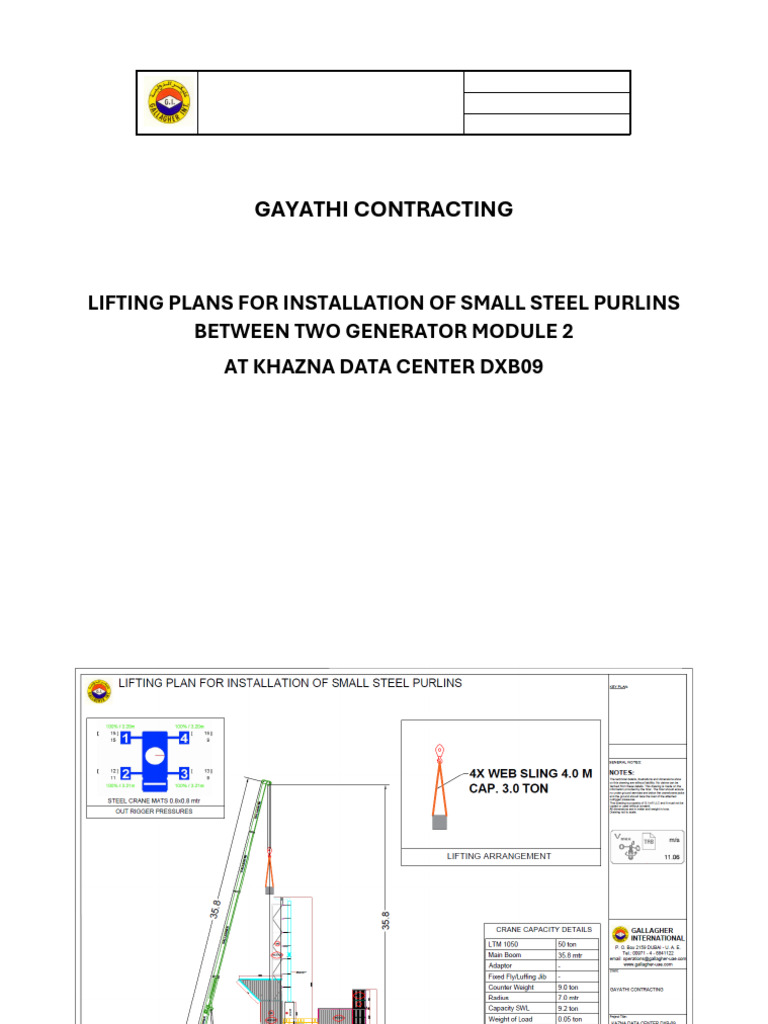 Lifting Plan | PDF