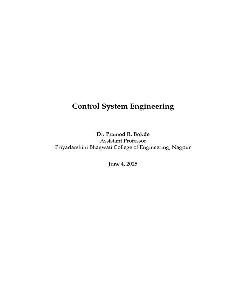 Control System Engineering - Chapter-5 | PDF | Control Theory | Mathematical Analysis