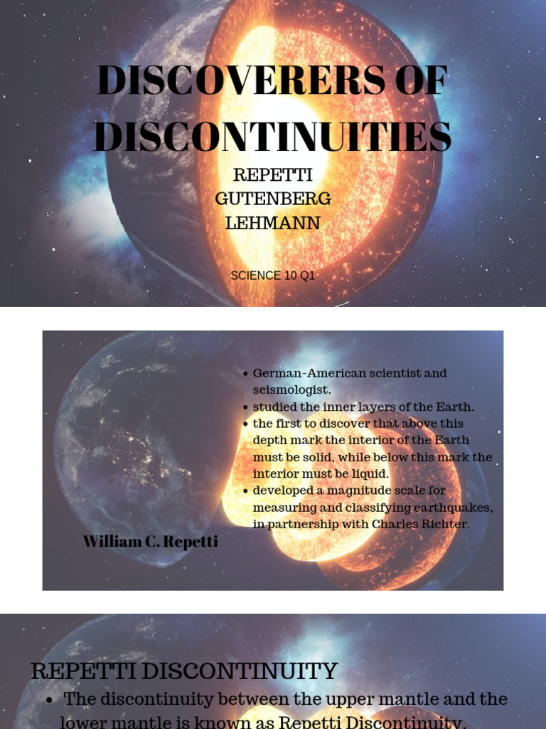 Discoverers of Discontinuities | PDF | Seismology | Moment Magnitude Scale