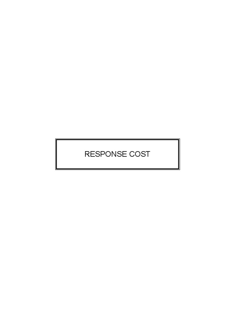 Response Cost | PDF