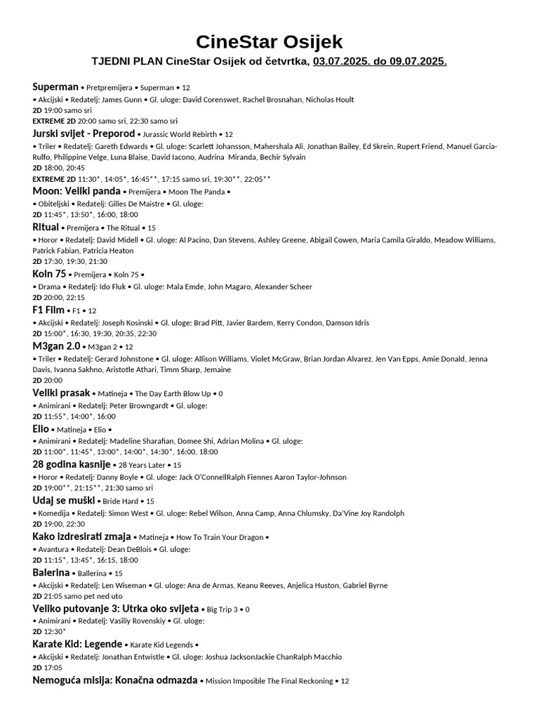 CineStar Osijek 03.07.2025 | PDF