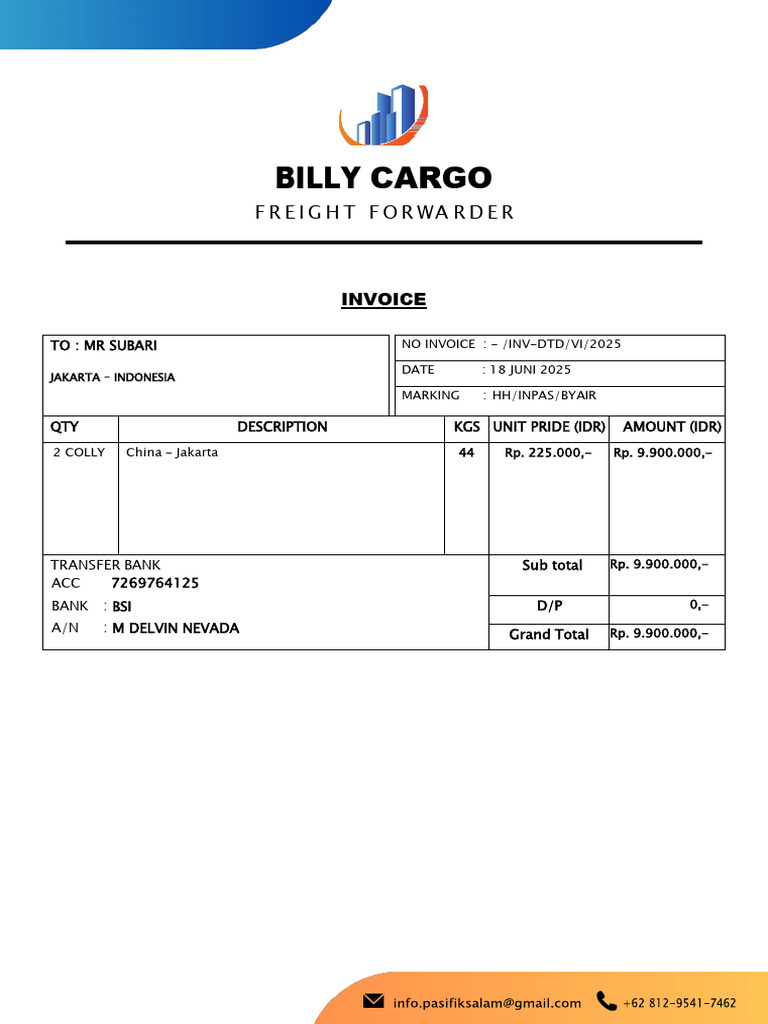 Invoice 18 Juni 2025 | PDF