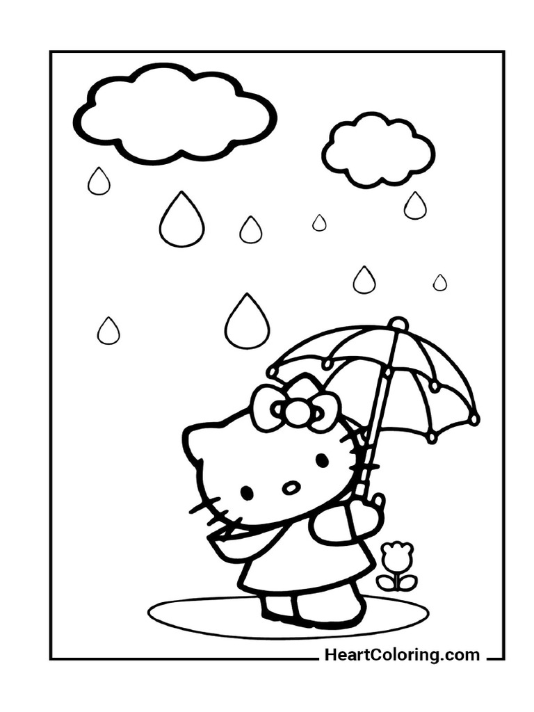 9483 12 Inclement Weather Hello Kitty Coloring Pages | PDF