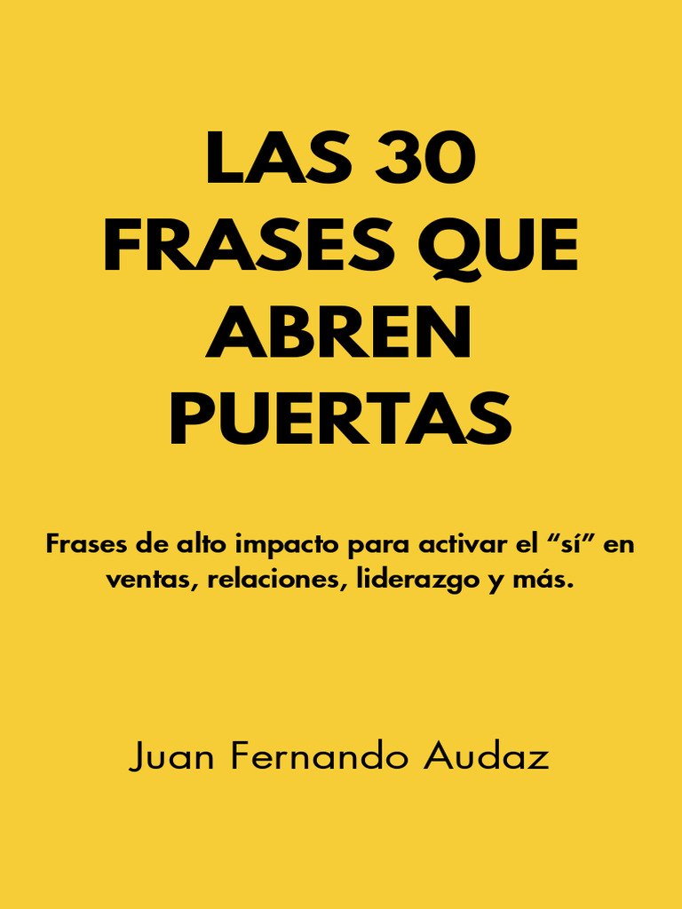 Las 30 Frases Que Abren Puertas | PDF