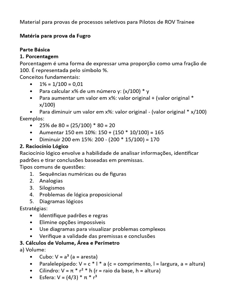 Material para Provas de Processos Seletivos para Pilotos de ROV Trainee ...
