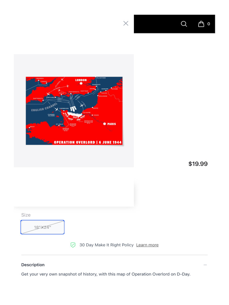 D-Day Operation Overlord Map Print | PDF