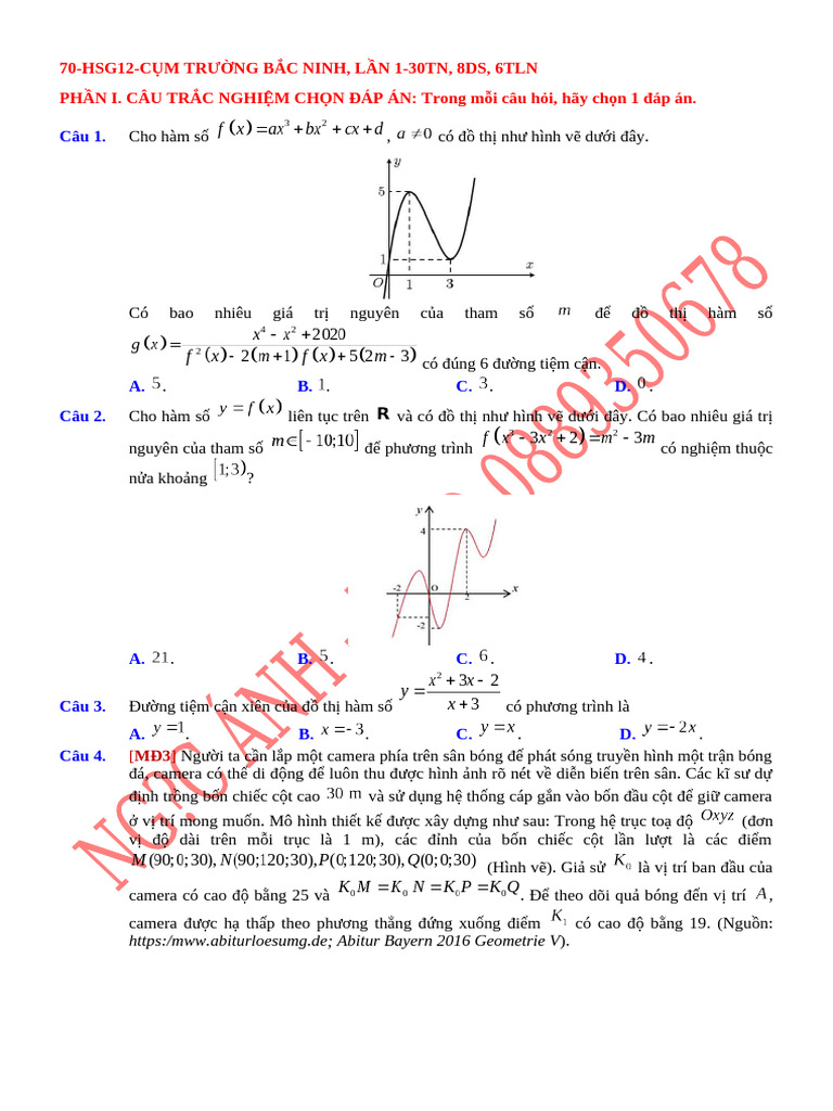HSG12-24-25-CỤM TRƯỜNG BẮC NINH, LẦN 1-30TN, 8DS, 6TLN | PDF