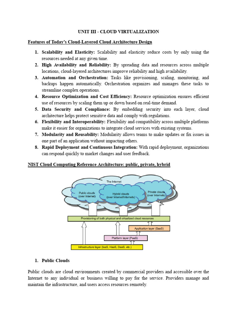 Unit Iii - Cloud Virtualization | PDF | Virtual Machine | Virtualization