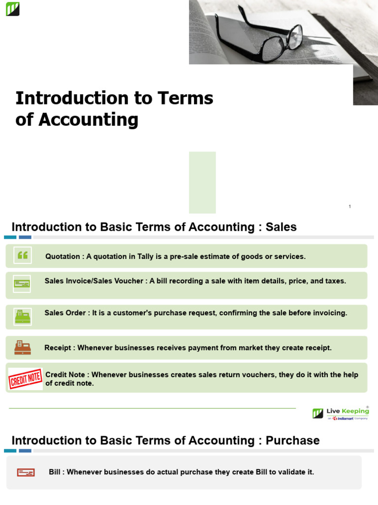 Basic Terms of Accounting | PDF | Debits And Credits | Bookkeeping