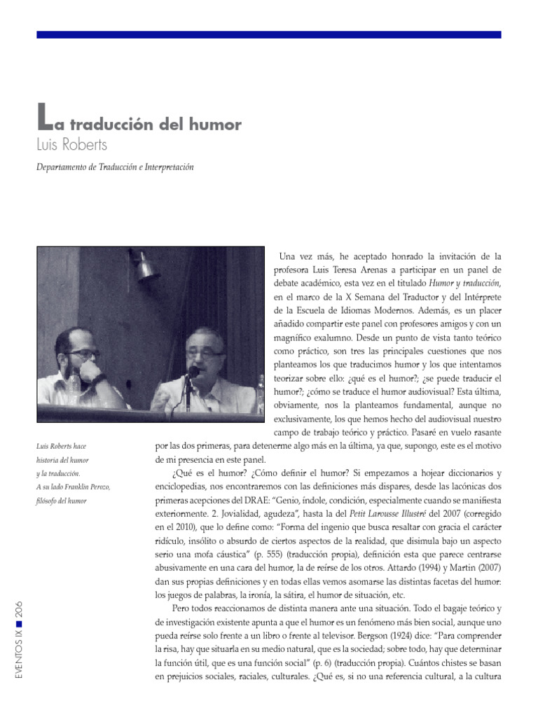 Traducción del Humor Audiovisual | PDF | Humor | Traducciones