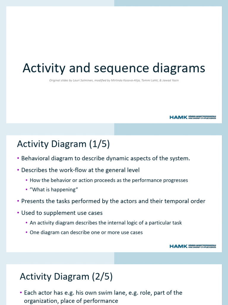 Activity vs Sequence Diagrams Explained | PDF | Unified Modeling ...