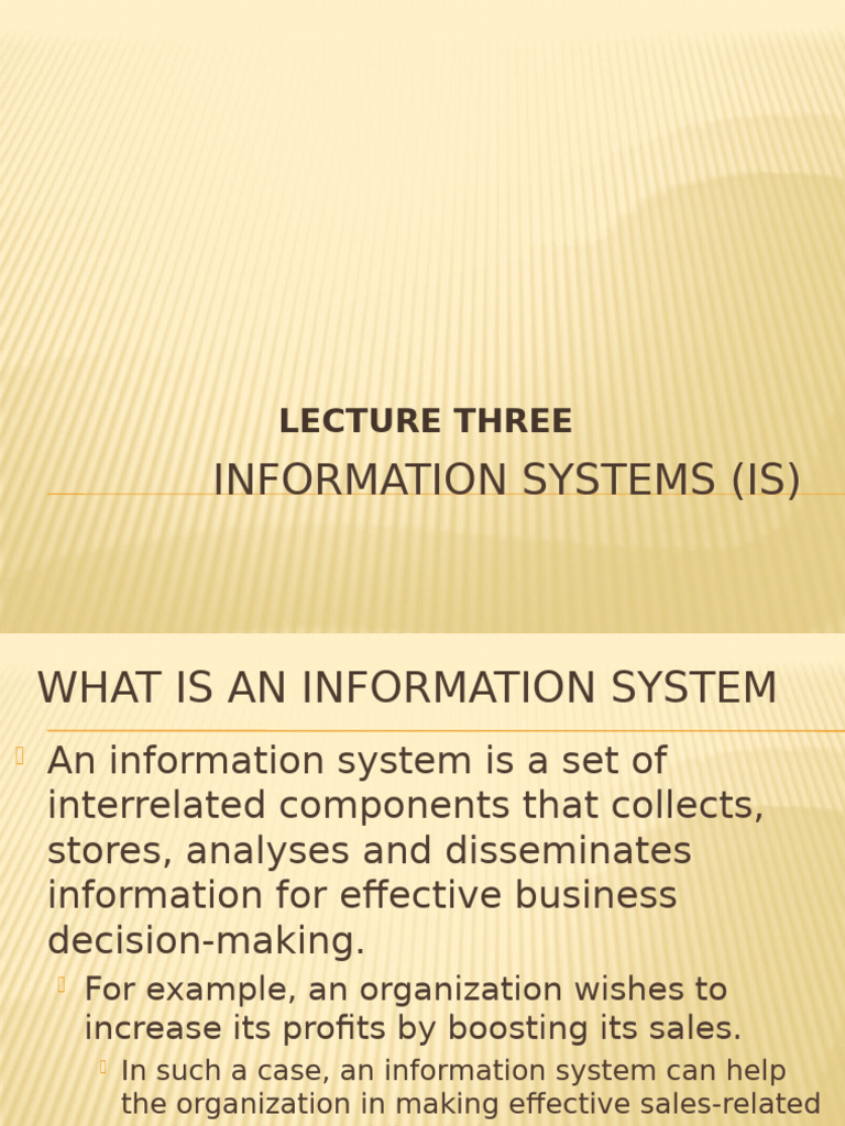 Lecture4 - Information System | PDF | Optical Character Recognition | Computing