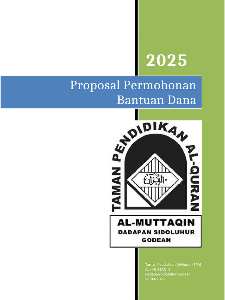 Proposal Tpa Maret 2025 | PDF