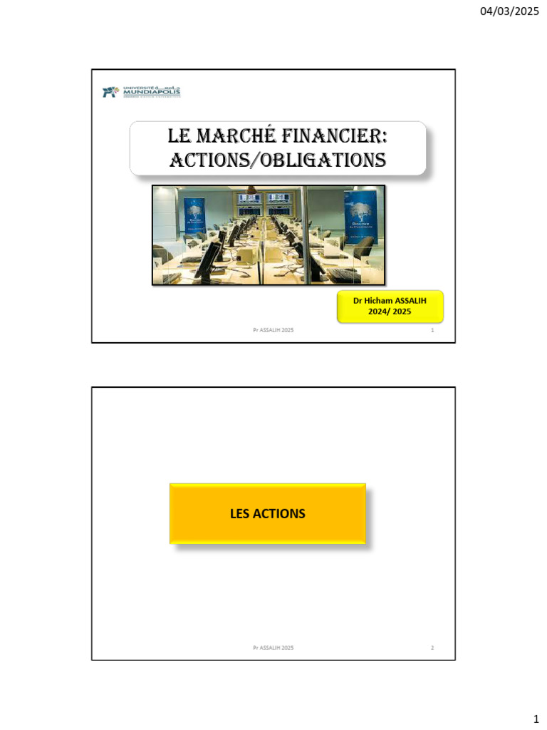 Actions et Obligations : Guide Complet | PDF | Obligation (Finance ...