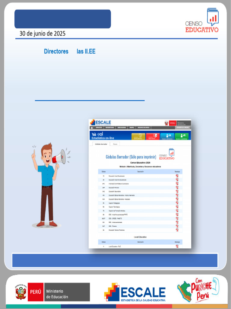 Comunicado 001 - CE2025 - Cédulas - Borrador | PDF