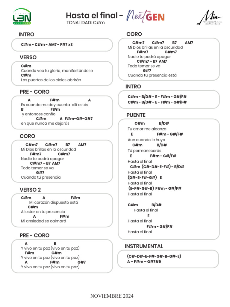 Hasta El Final NEXT GEN | PDF