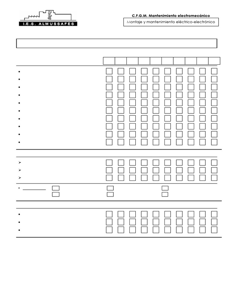 Eval Montaje Cuadros MME | PDF