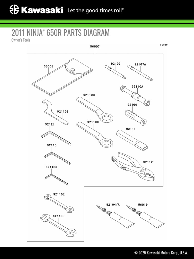 2011 NINJA® 650R Owner's Tools | PDF