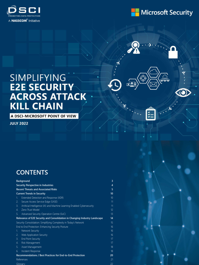 Simplifying E2E Security Across Attack Kill Chain - DSCI-Microsoft POV | PDF | Security ...