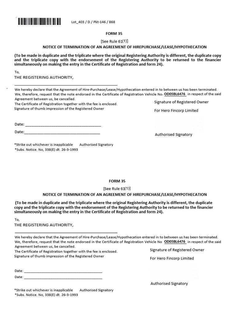 Od05bs2560 Form 35 Hero | PDF | Consent | Law Of Obligations