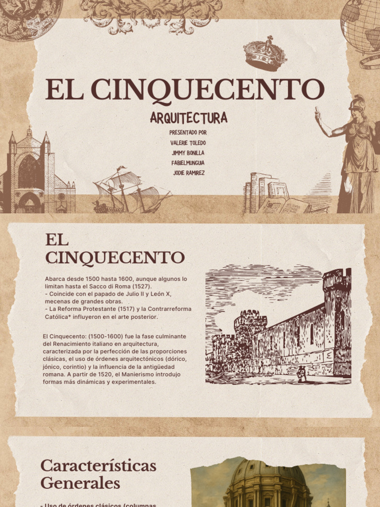 Historia de La Arquitectura Durante El Periodo Del Cinquecento | PDF ...