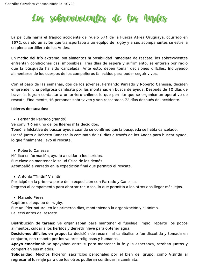 Supervivencia en los Andes 1972 | PDF | Aviación